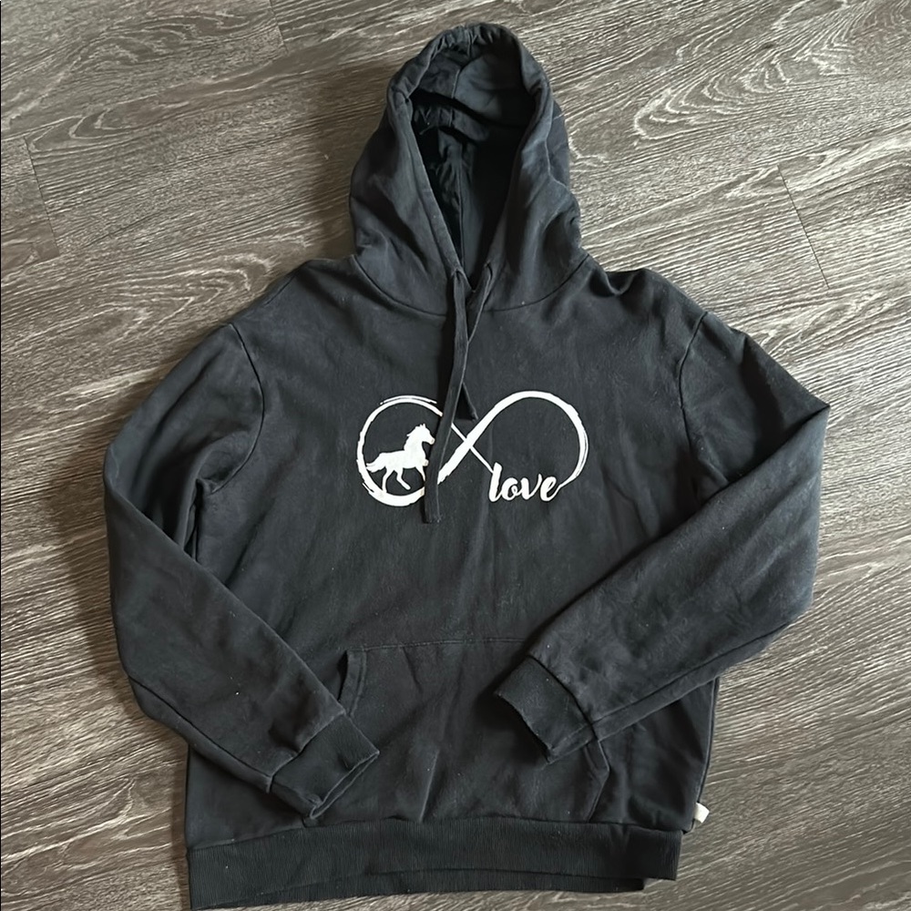 Black Horse Infinity Hoodie - Gem